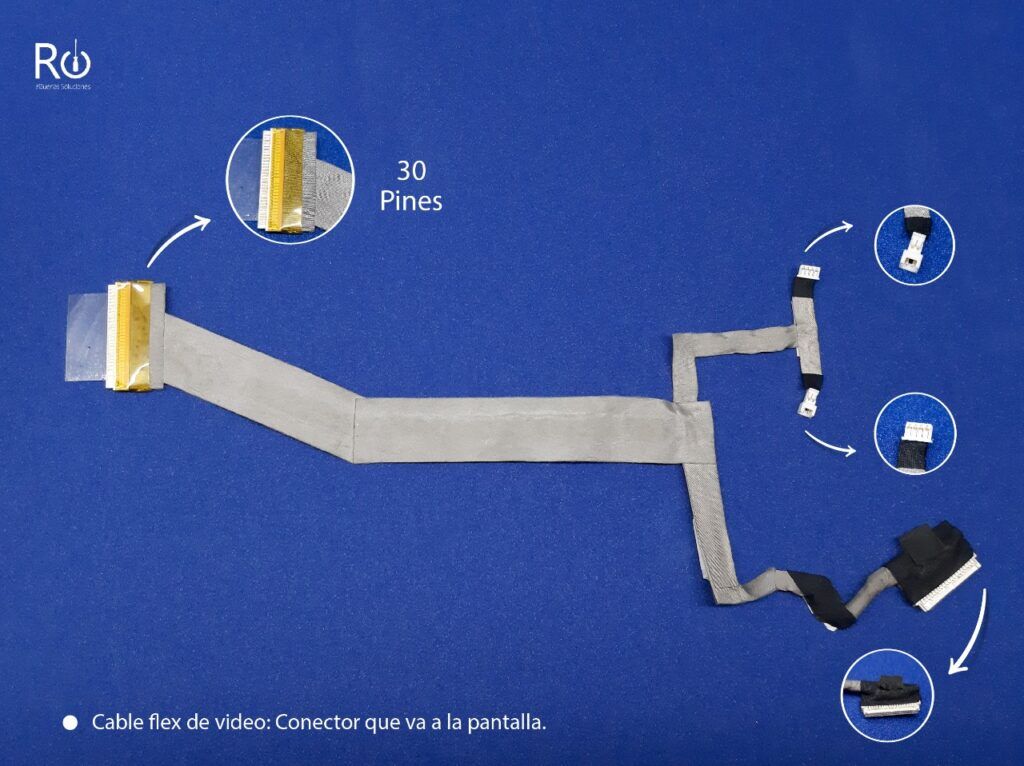 Como diferenciar los flex de las pantallas que utiliza mi laptop.